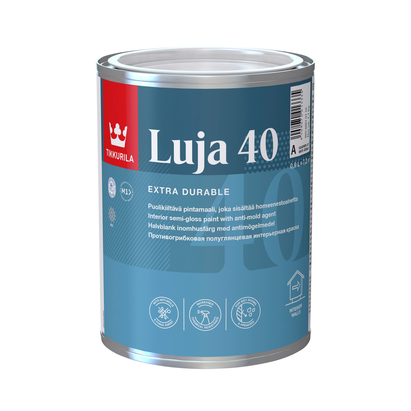 Luja 40 Pintamaali puolikiiltävä 0,9l A valkoinen sävytettävissä - K-Rauta