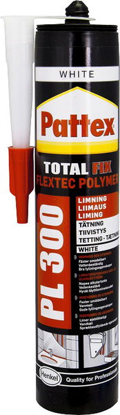 Asennusliima Pattex PL300 300ml valkoinen - K-Rauta
