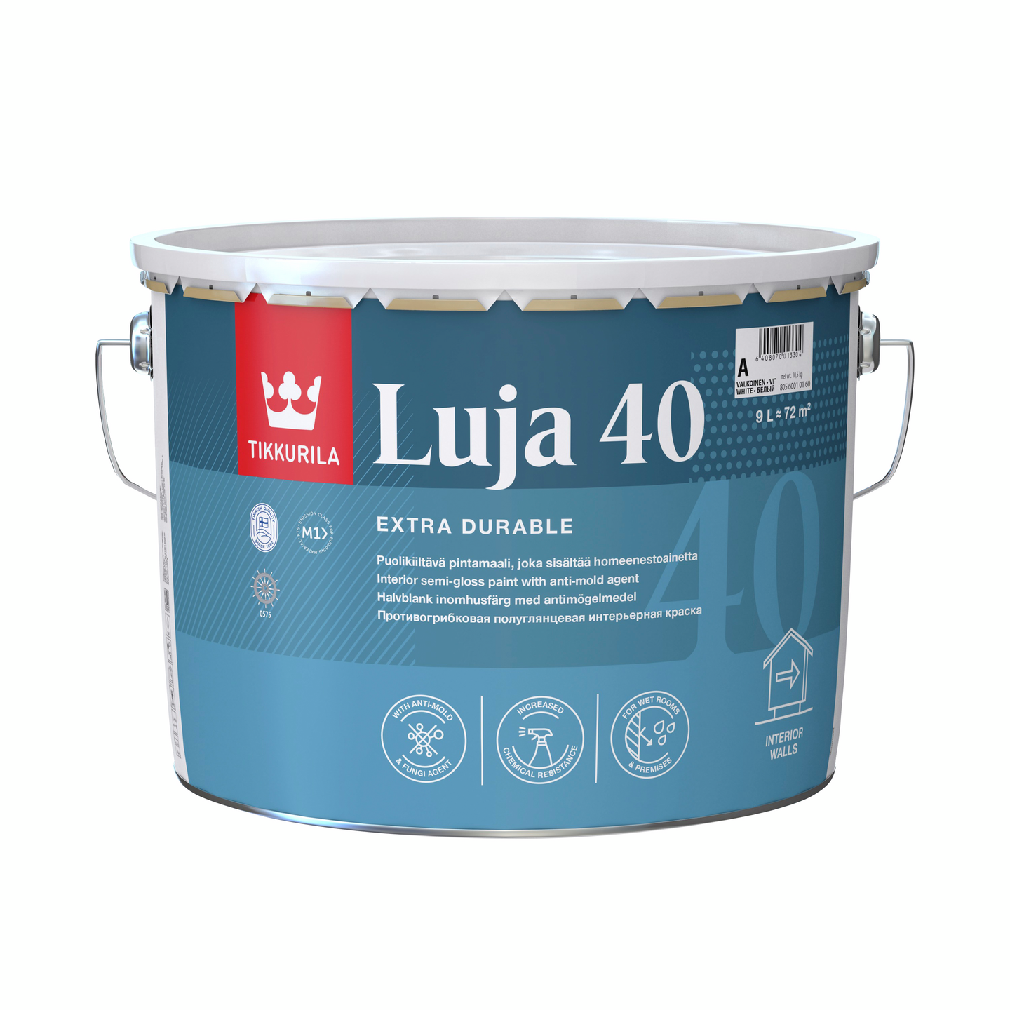 Luja 40 Pintamaali puolikiiltävä 9l C sävytettävä - K-Rauta