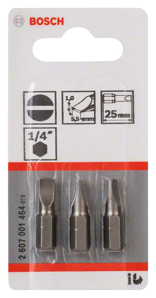Ruuvauskärki Bosch Extra Hard S 1,0x5,5 25mm 3kpl - K-Rauta