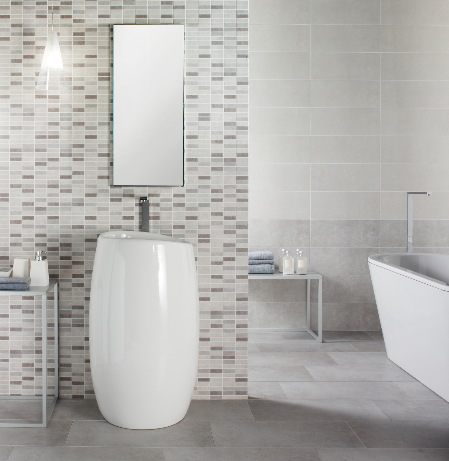 Seinälaatta Cello Cement 20x50 vaaleanharmaa 1,6m² - K-Rauta