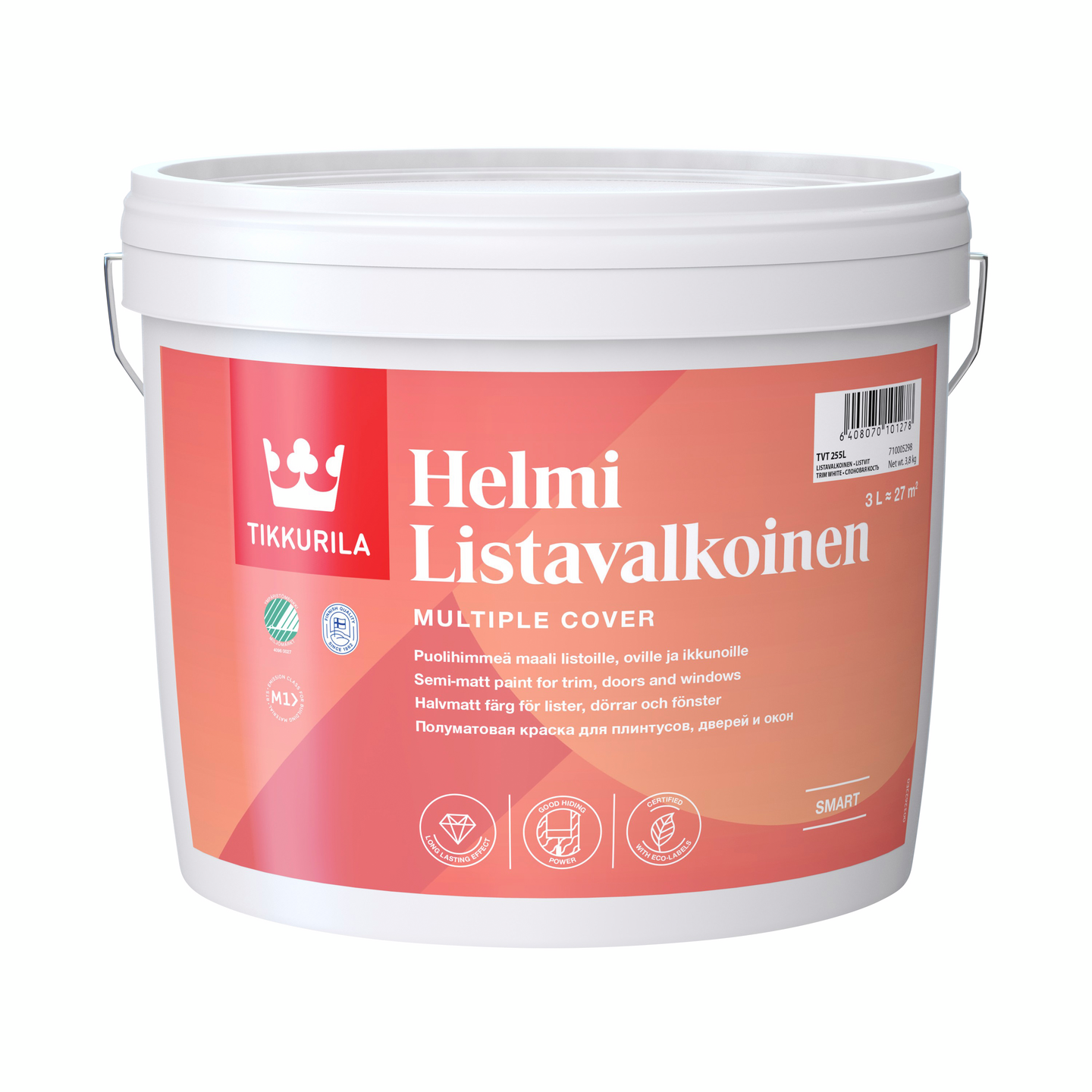 Helmi Listavalkoinen Lista- ja ovimaali 3l - K-Rauta