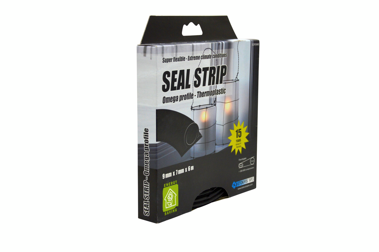 Tiiviste Omega profiili Stokvis tpe musta 9mmx7mmx6m TLTPOM6BA - K-Rauta