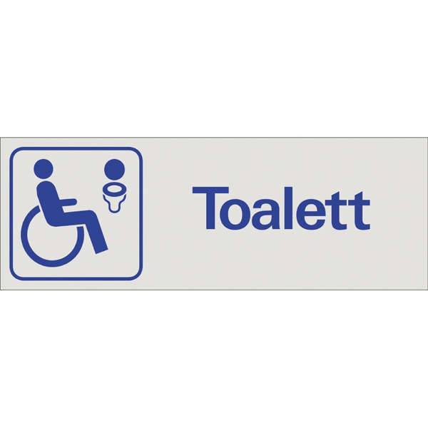 Skylt Toalett Handikapp 225x80x0,5mm - K-Rauta