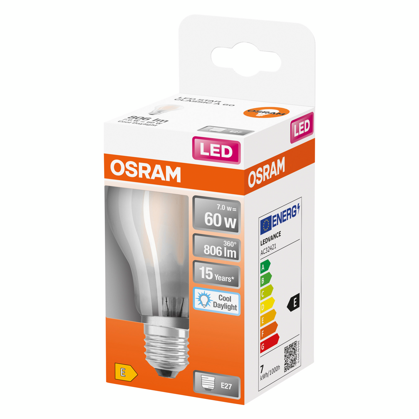 Led-vakiolamppu OSRAM STAR Classic A 60 806lm 6500K E27 matta lasi - K-Rauta