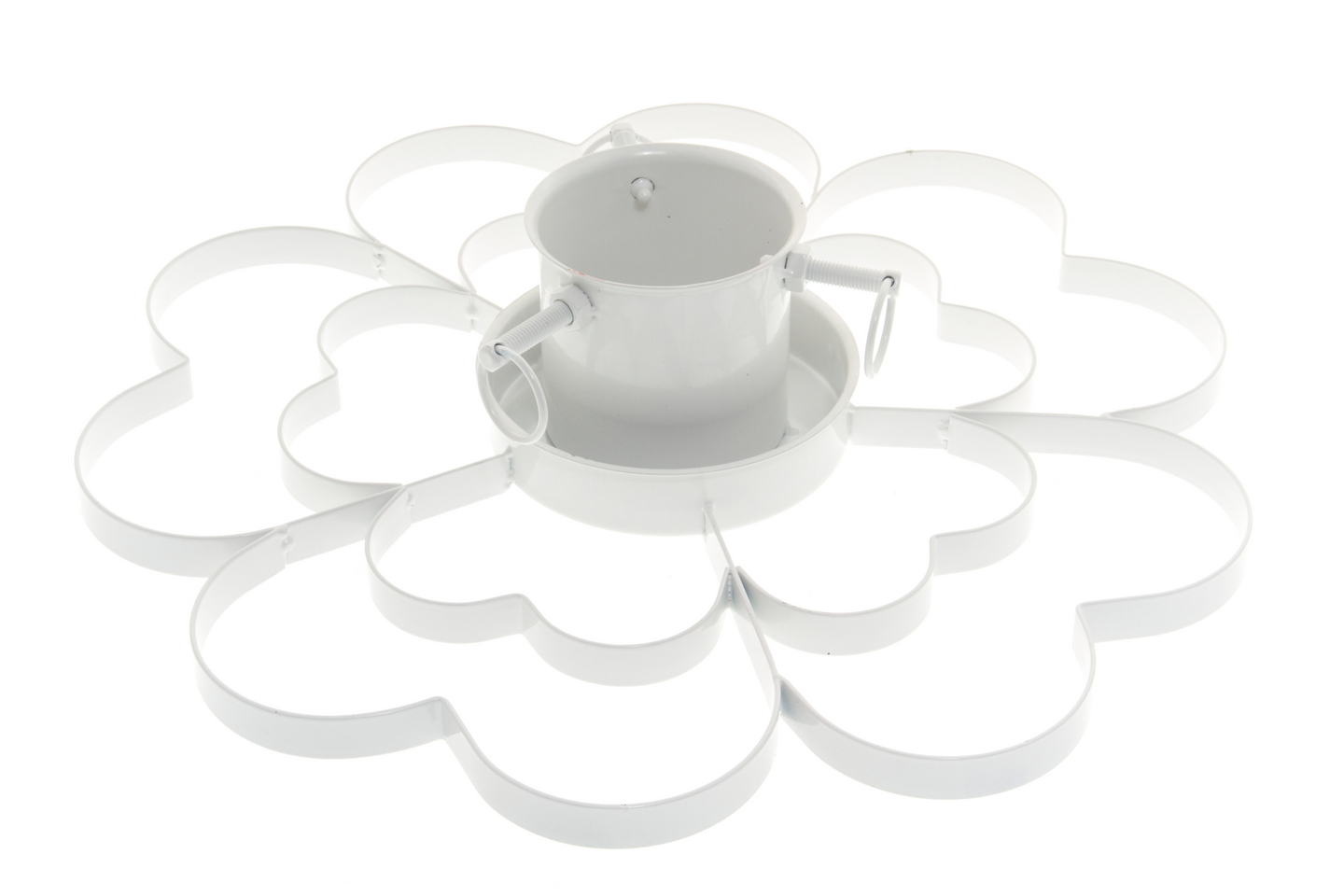 Kuusenjalka metalli sydänkuvio valkoinen - K-Rauta