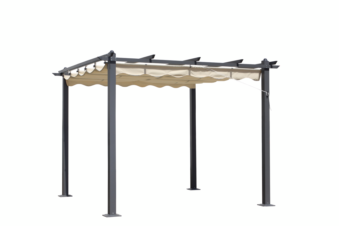 Pergola Cello Halo 3x3m musta runko - K-Rauta