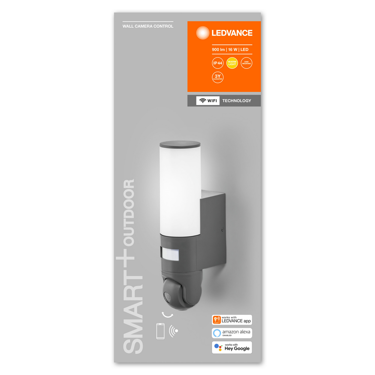 Led-ulkovalaisin LEDVANCE SMART+ WiFi Wall Camera Control 3000K 900lm ...