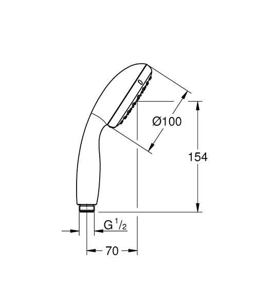 Käsisuihku GROHE 27923001 New Tempesta 9,5l/min - K-Rauta