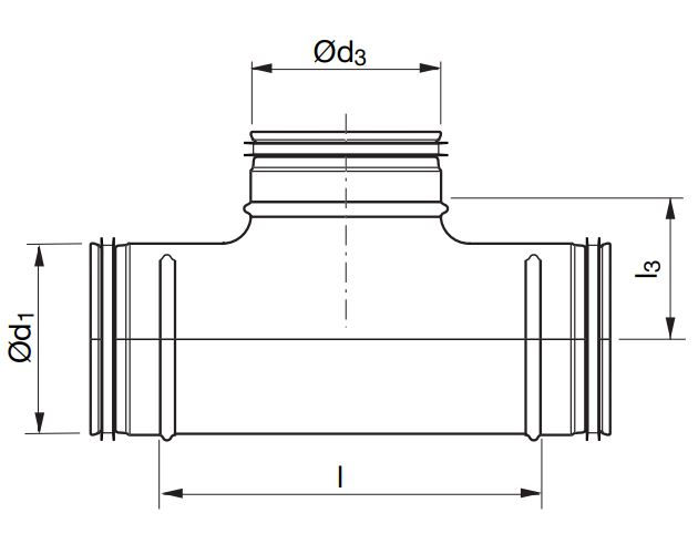 T-kappale ilmanvaihto TYN D400/315 - K-Rauta