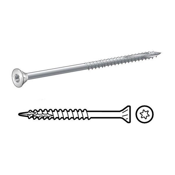 TRÄSKRUV ESSVE CUTTERS FÖRSÄNKT HUVUD FZB 6,0X100 800ST