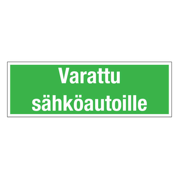 Kyltti Varattu Sähköautoille 300 x 100 alumiini - K-Rauta