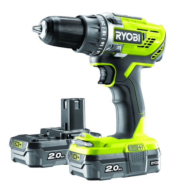 BORRSKRUVDRAGARE R18DD3-220S M. 2,0AH BATTERI LADDARE RYOBI