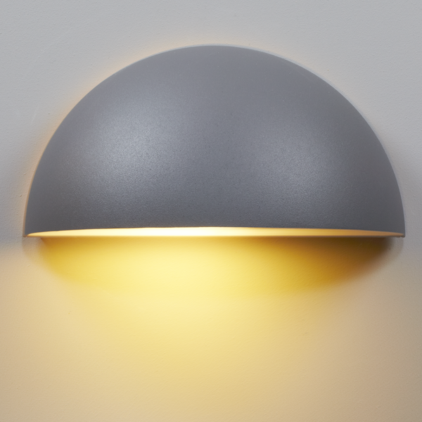 UTELAMPE PISA VEGG ALUMINIUM/GRÅ - Byggmakker