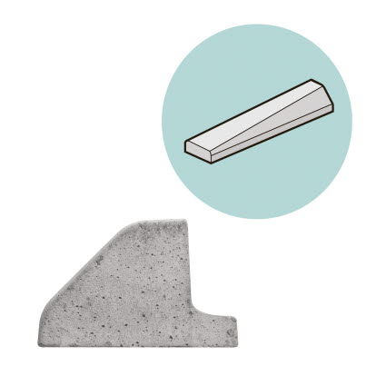 Helpall Kantsten ST:Eriks G-Stöd A9-4 Hål Rak 4Cm Vä U Lim - K-Rauta