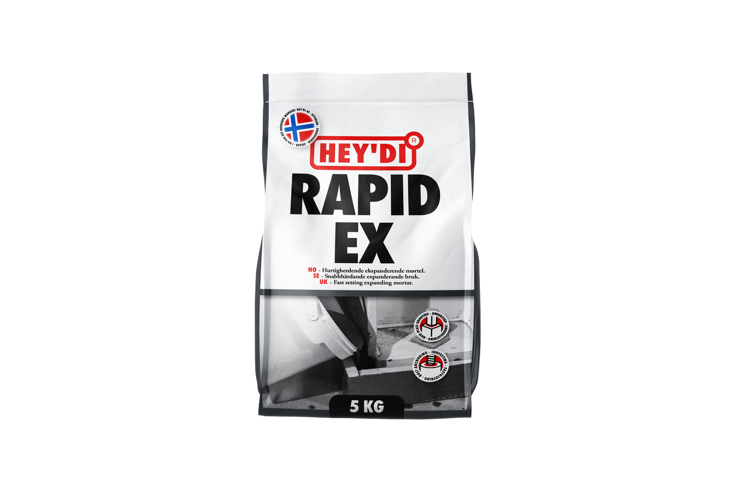 HEYDI RAPID EX 5KG MØRTEL - Byggmakker