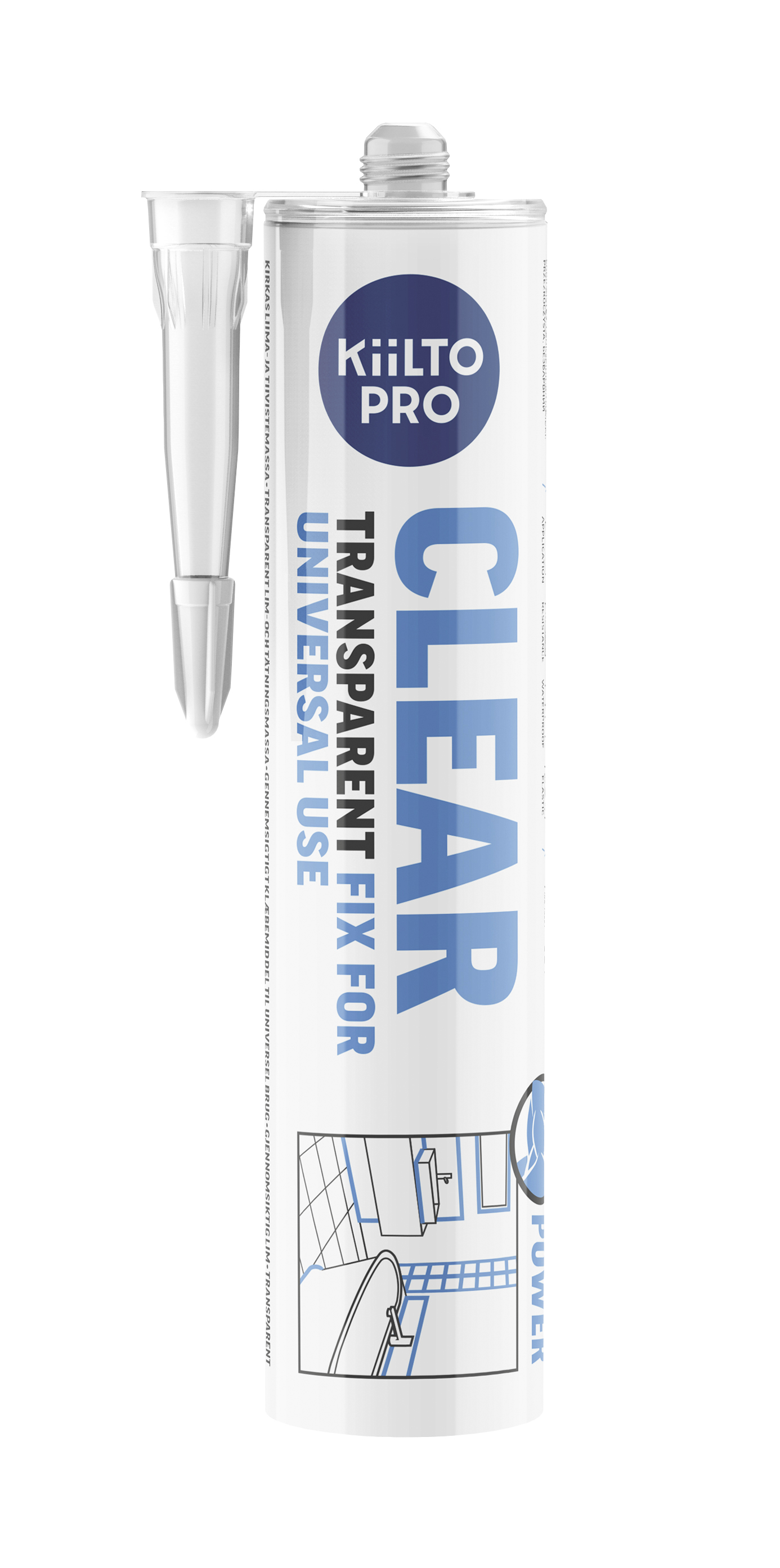 Liima- ja tiivistemassa Kiilto Clear 290ml - K-Rauta