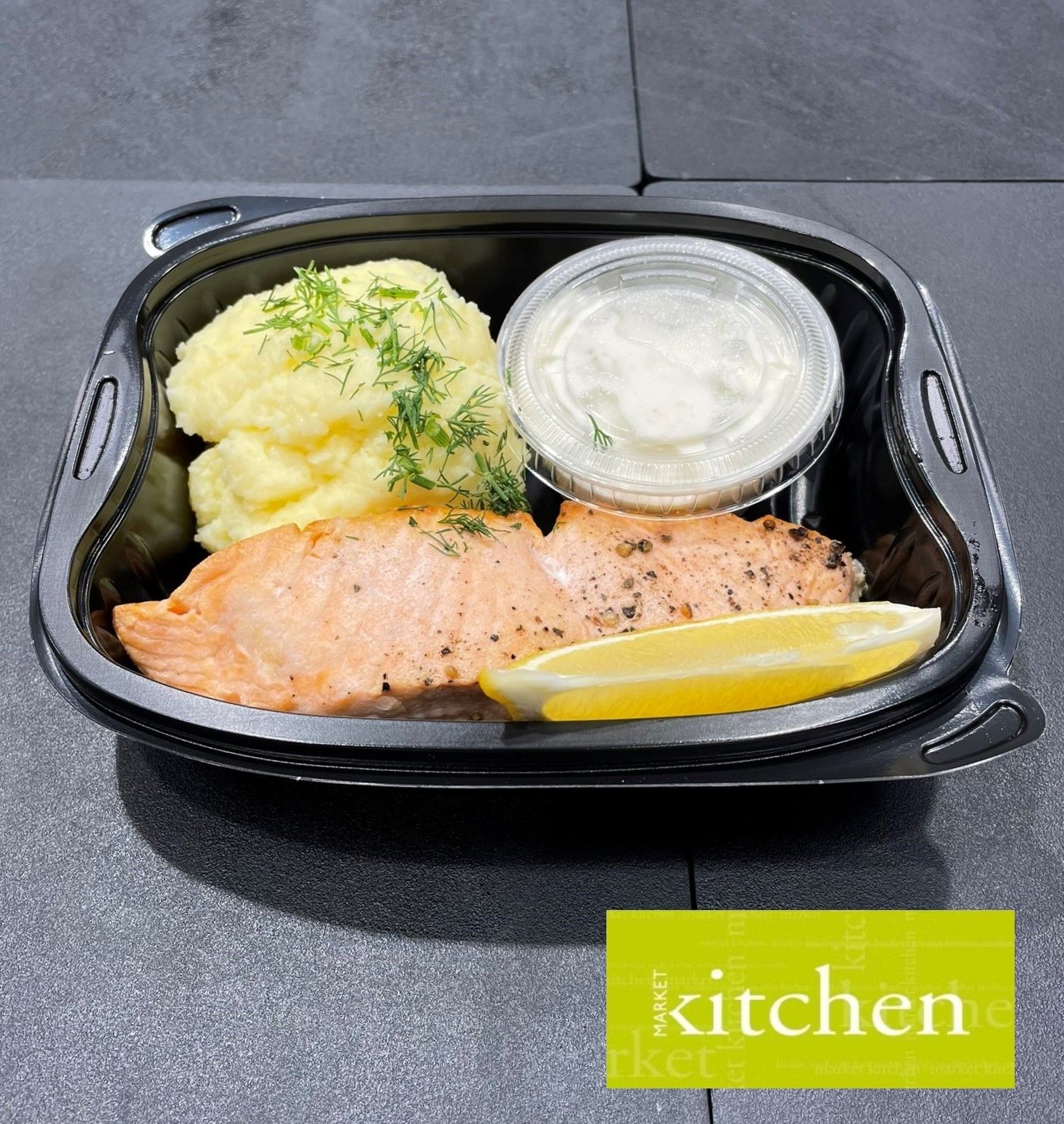 Paistettu lohi, muusi ja kurkkumajoneesi | K-Ruoka Verkkokauppa