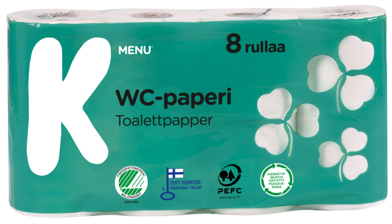 K-Menu WC-paperi 8rl | K-Ruoka Verkkokauppa
