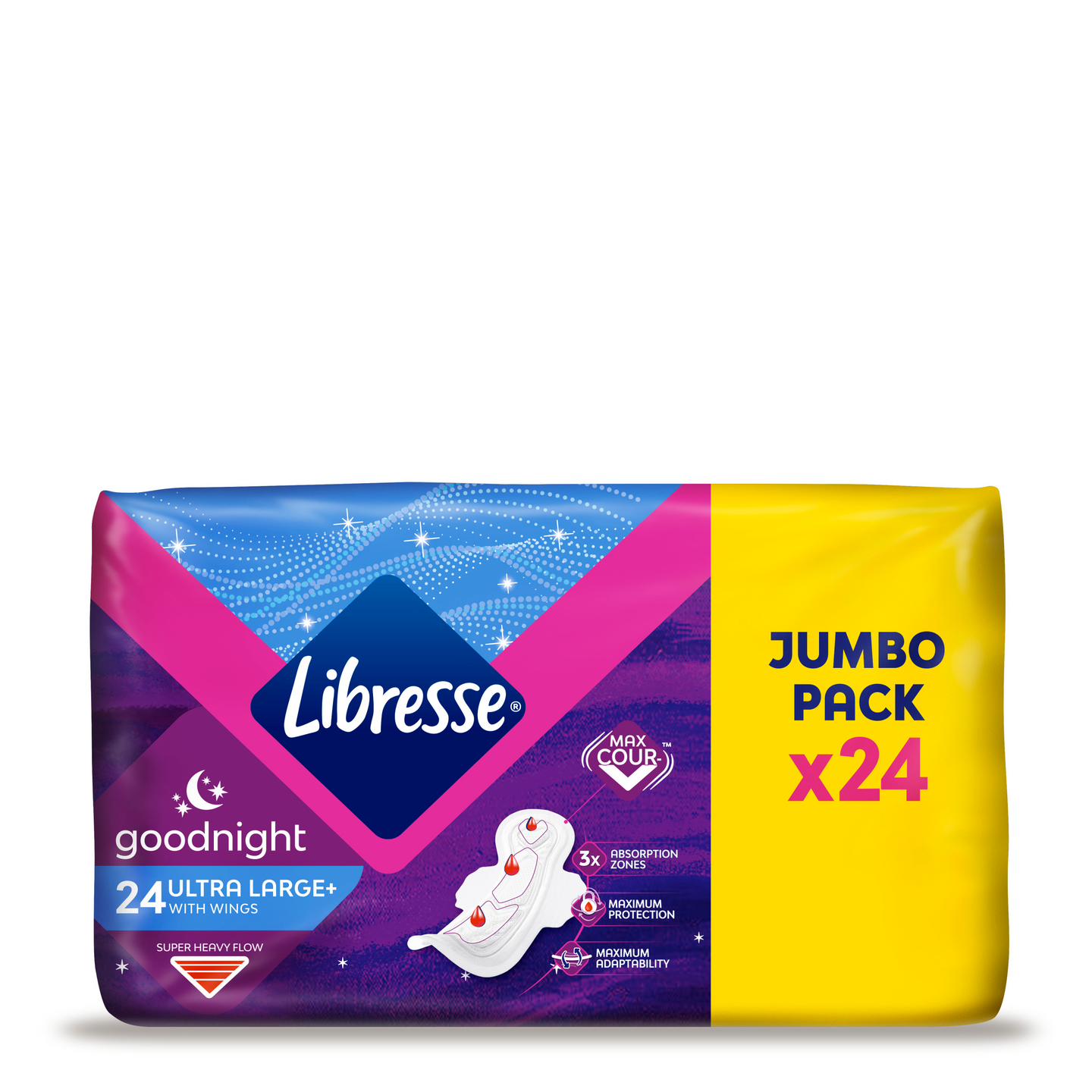 Libresse Ultra Night Large+ siivellinen yöside 24kpl Jumbo-pack | K ...