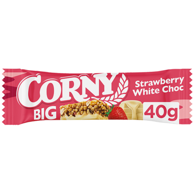 Corny BIG välipalapatukka 40g mansikka-valkosuklaa | K-Ruoka Verkkokauppa