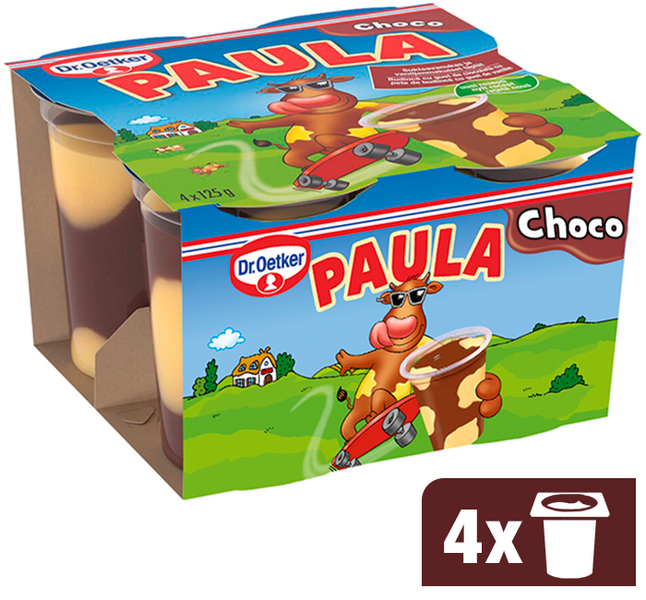 Dr. Oetker Paula Suklaavanukas ja vaniljanmakuiset täplät 4x125g | K ...