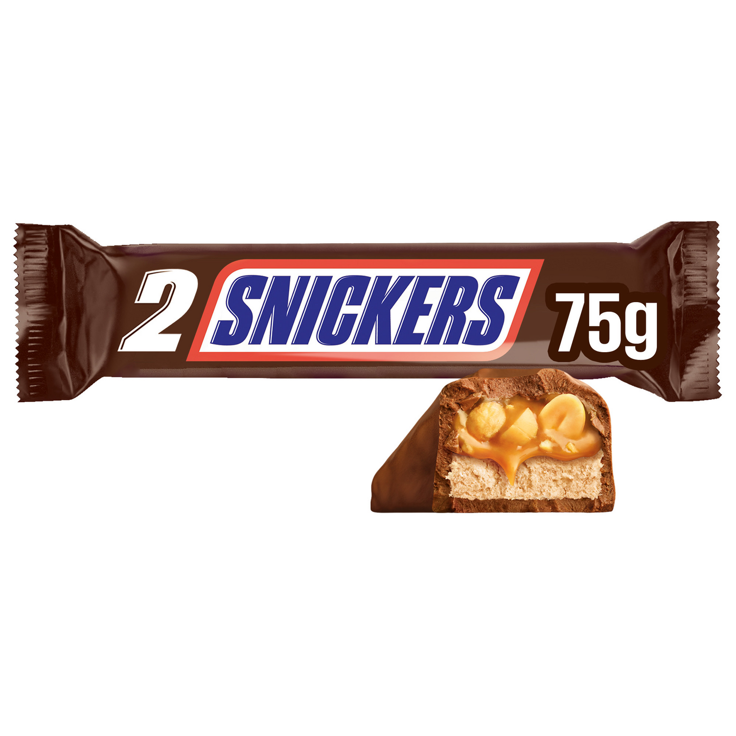 Snickers suklaapatukka 2-pack 75g | K-Ruoka Verkkokauppa