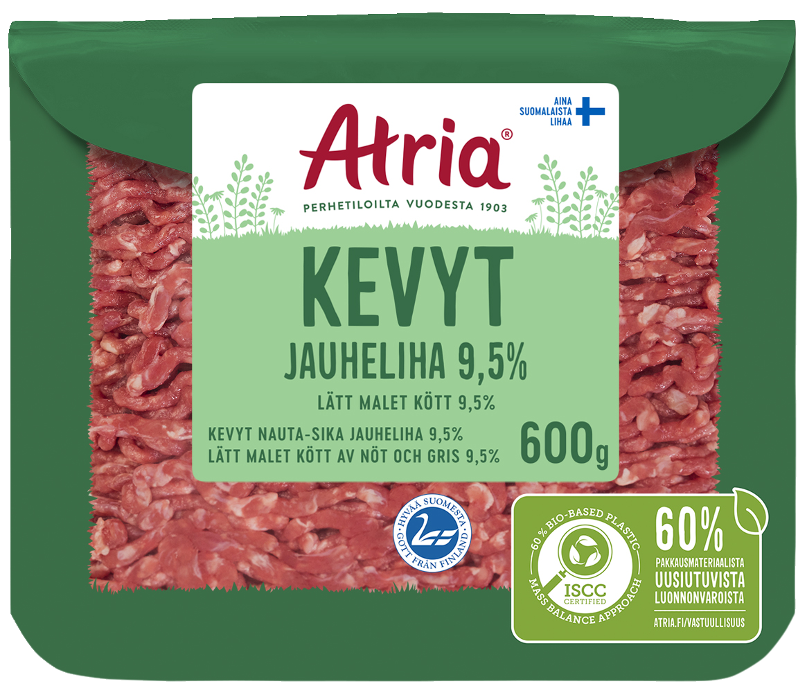Atria Kevyt Nauta-Sika Jauheliha 9,5% 600g | K-Ruoka Verkkokauppa