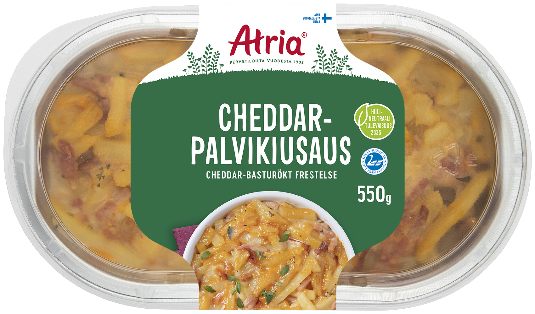 Atria cheddar-palvikiusaus 550g | K-Ruoka Verkkokauppa