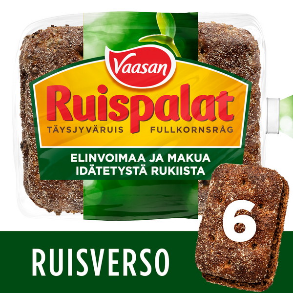 Vaasan ruispalat ruisverso 6kpl/360g | K-Ruoka Verkkokauppa