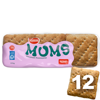 Vaasan Mums Kauraisat Rieskapalat 12kpl/450g kauraisa rieskaleipä | K ...