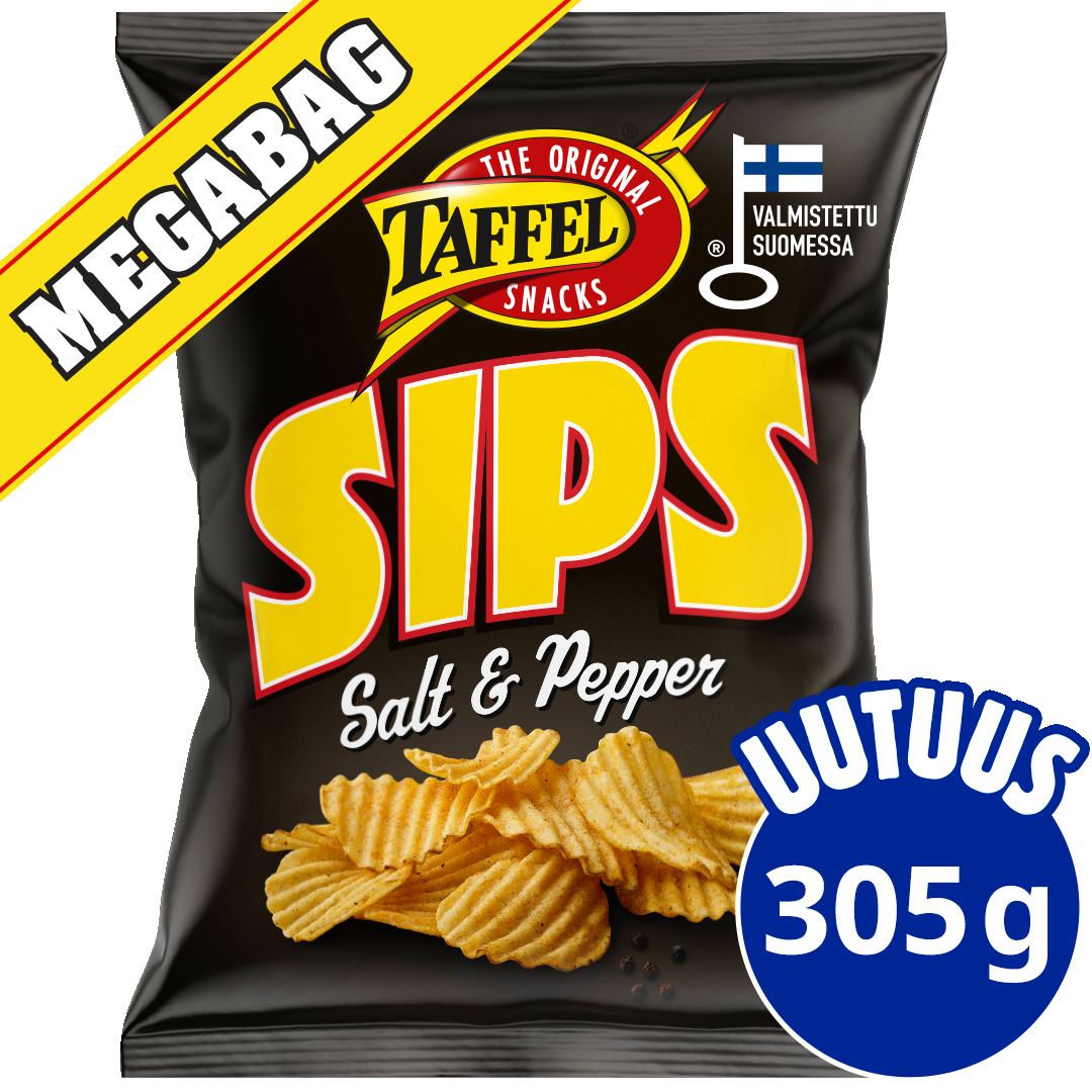 Taffel sipsi 305g salt-pepper | K-Ruoka Verkkokauppa