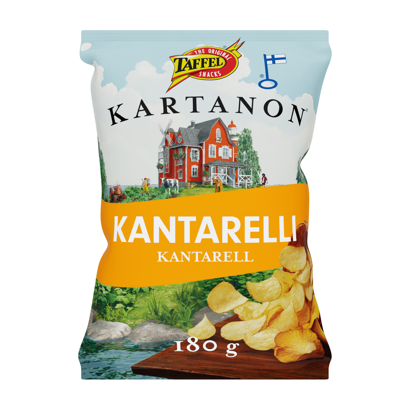 Taffel Kartanon kantarelli maustettu sipsi 180g | K-Ruoka Verkkokauppa