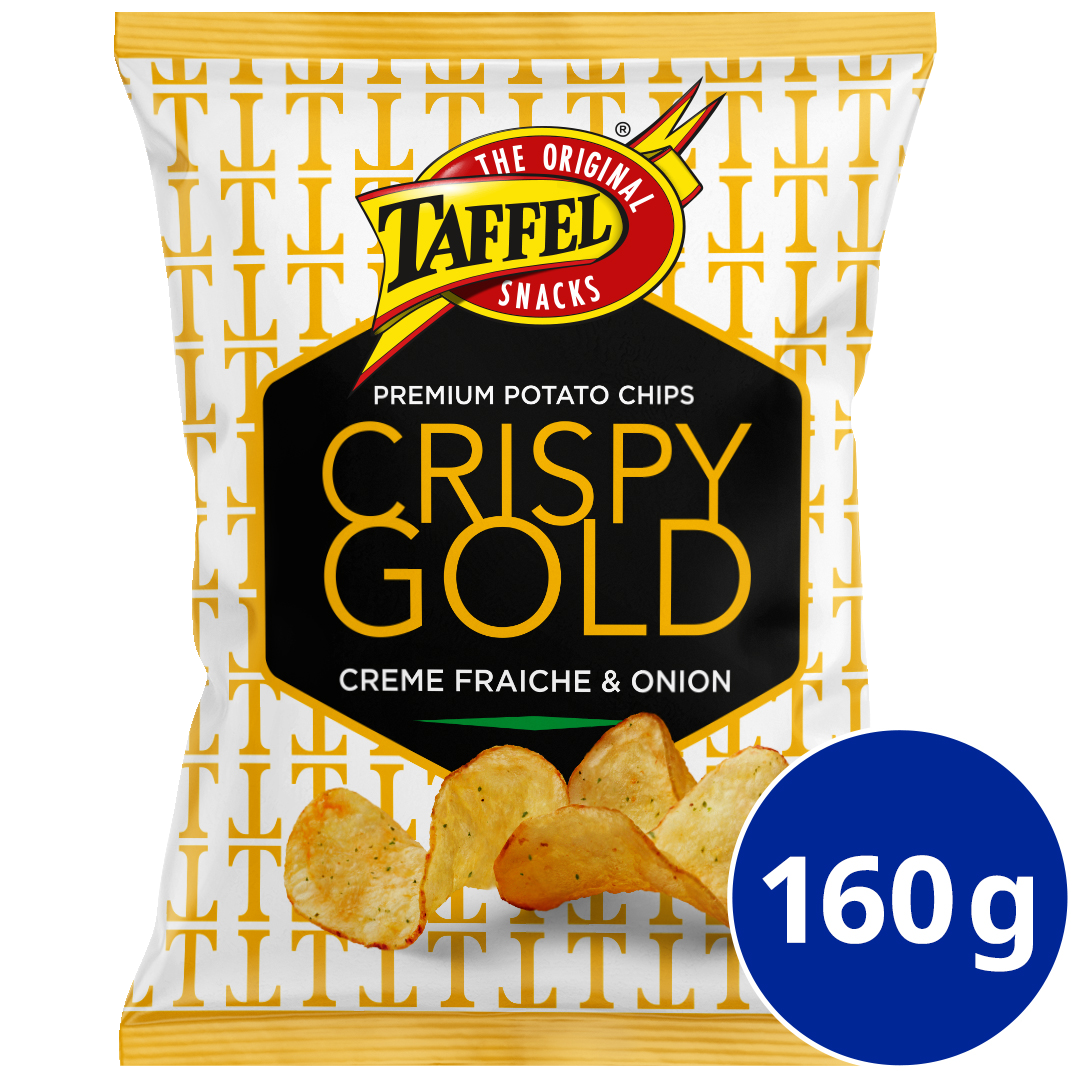 Taffel sipsi Crispy Gold creme fraiche & onion 160g perunalastu | K ...