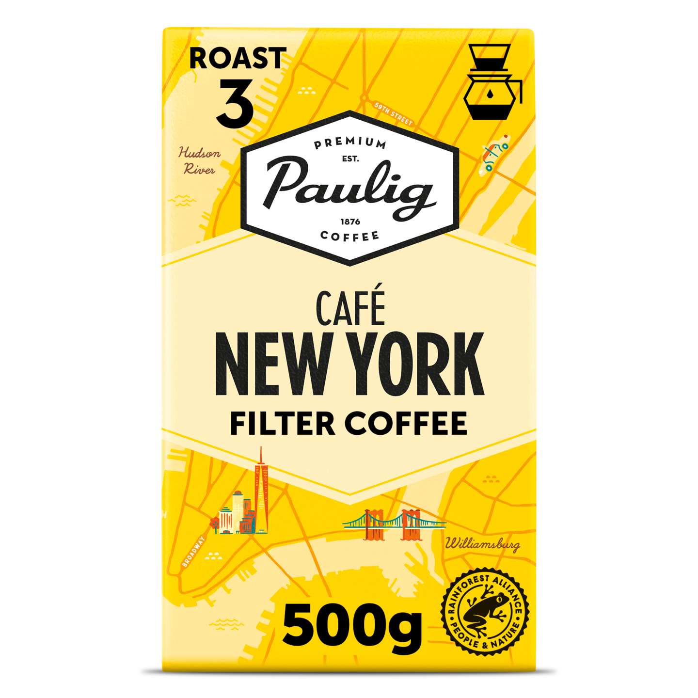 Paulig Cafe New York 500g suodatinjauhettu kahvi RFA | K-Ruoka Verkkokauppa