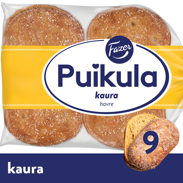 Fazer Puikula Kaura kauraleipä 9kpl/550g | K-Ruoka Verkkokauppa