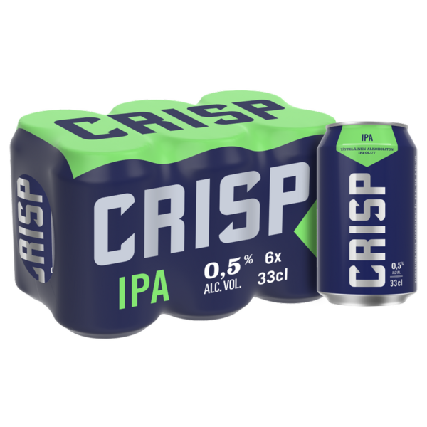 Crisp IPA 0,5% 0,33l 6-pack | K-Ruoka Verkkokauppa