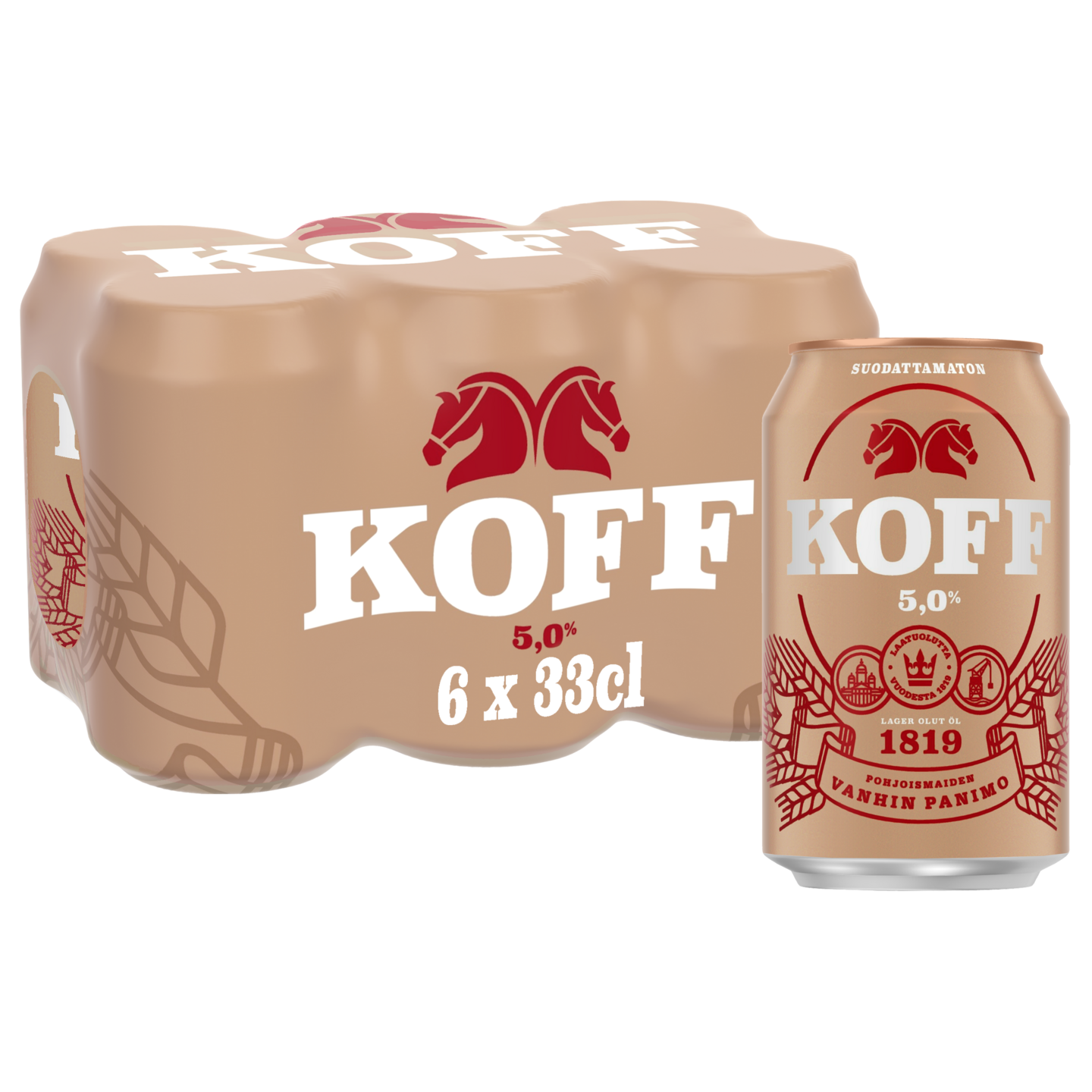 Koff Suodattamaton olut 5% 0,33l 6-pack | K-Ruoka Verkkokauppa