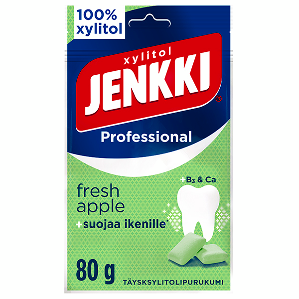 Jenkki professional täysksylitolipurukumi fresh apple 80g | K-Ruoka ...