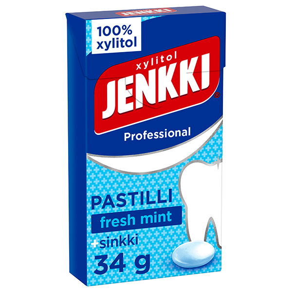 Jenkki Professional Fresh mint +sinkki täysksylitolipastilli 34g | K ...