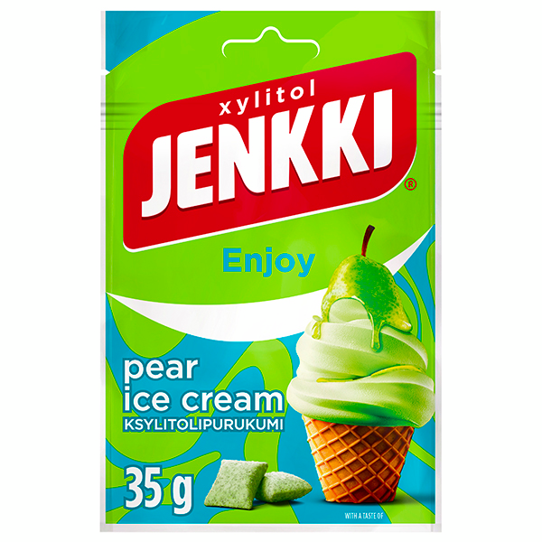 Jenkki Enjoy Pear Ice Cream ksylitolipurukumi 35g | K-Ruoka Verkkokauppa
