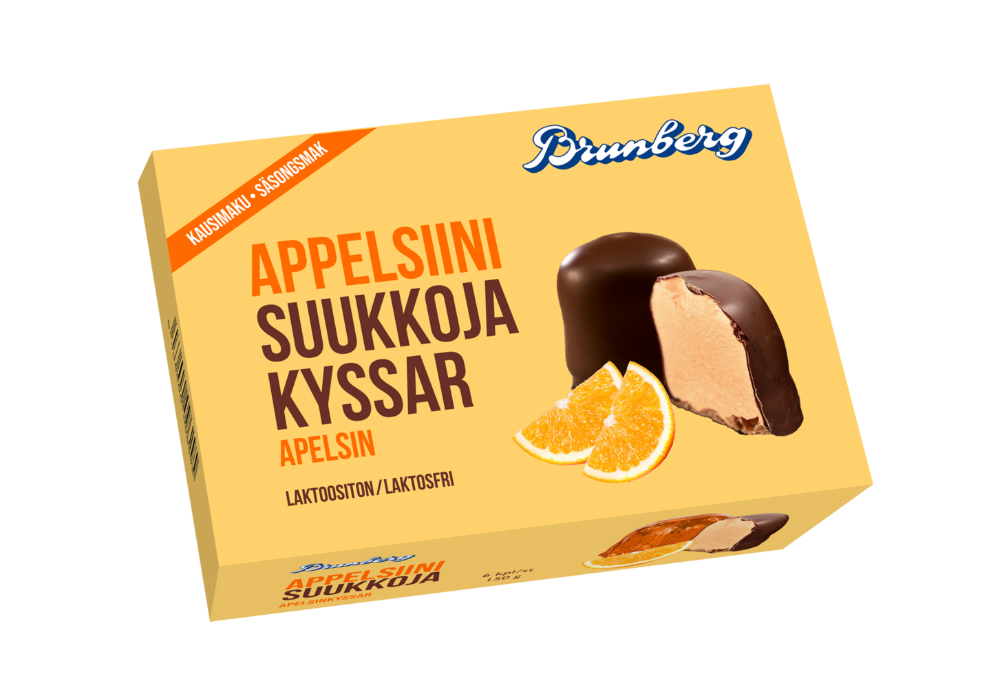 Brunberg Appelsiinisuukko kuorrutettuja vaahtomakeisia 150g/6kpl | K ...