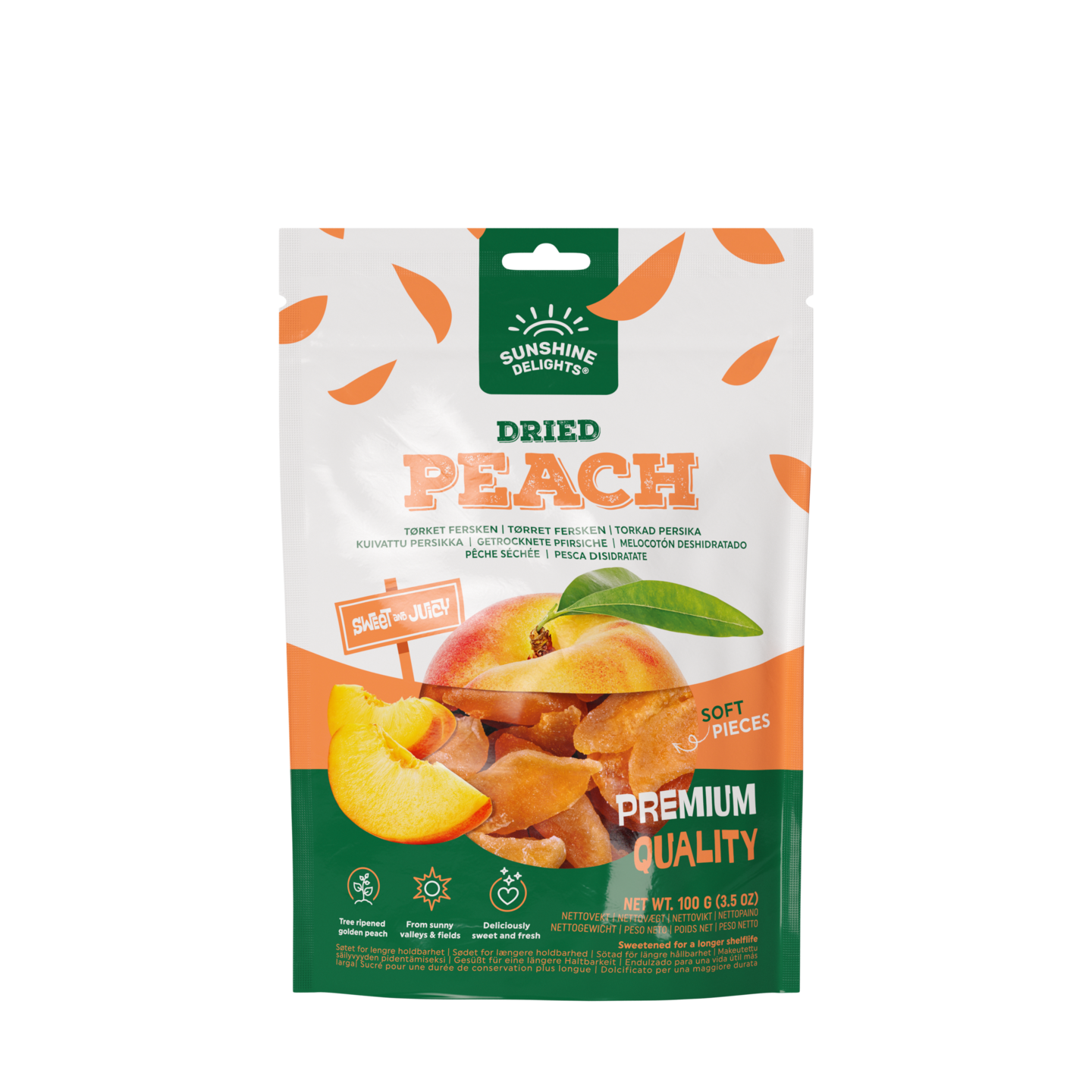 Sunshine Delights kuivattu persikka 100g | K-Ruoka Verkkokauppa