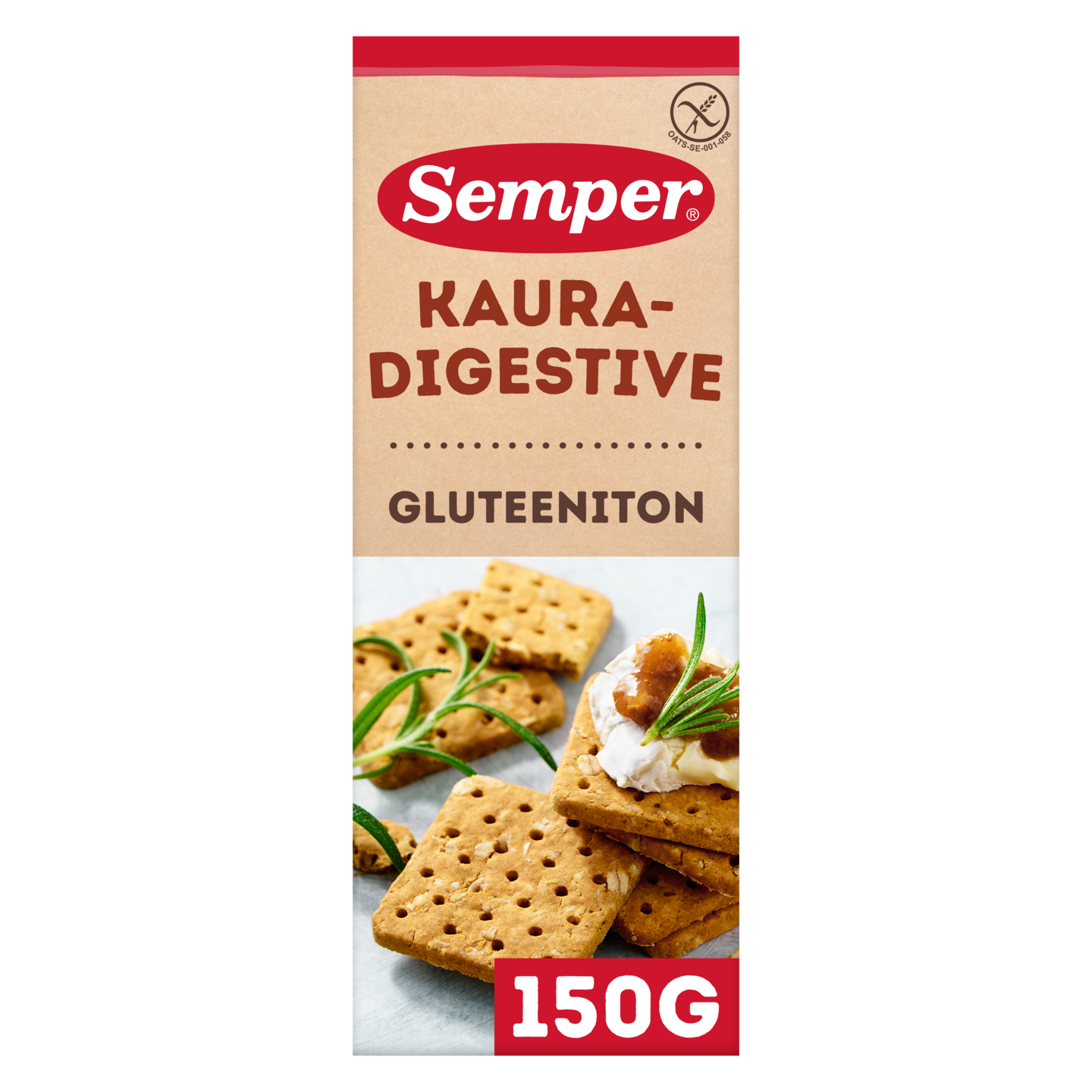 Semper Kaura Digestive -keksit 150g gluteeniton | K-Ruoka Verkkokauppa
