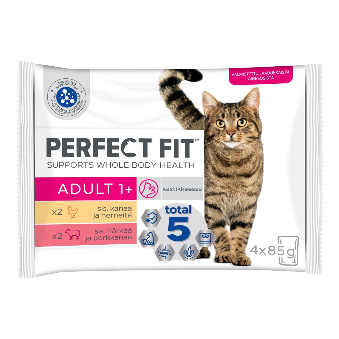 Perfect Fit Cat Adult 1+ Mix kastikkeessa 4x85g | K-Ruoka Verkkokauppa