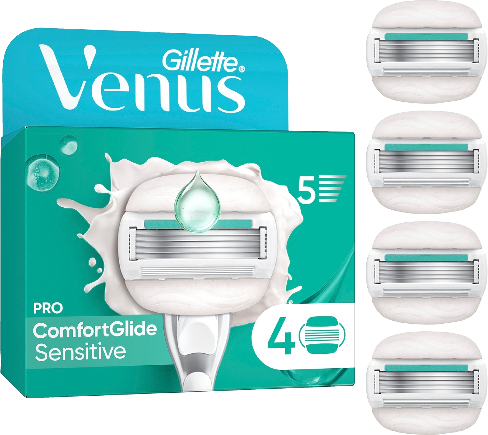 Gillette Venus Pro Comfortglide Sensitive 4kpl terä | K-Ruoka Verkkokauppa