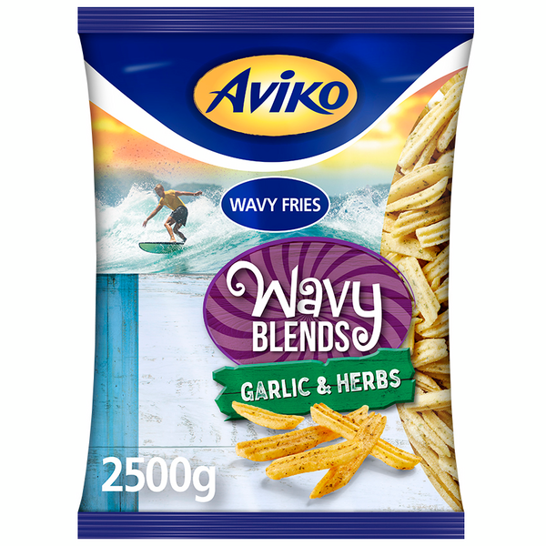 Aviko Wavy Blends Garlic Herbs 2,5kg pakaste | K-Ruoka Verkkokauppa