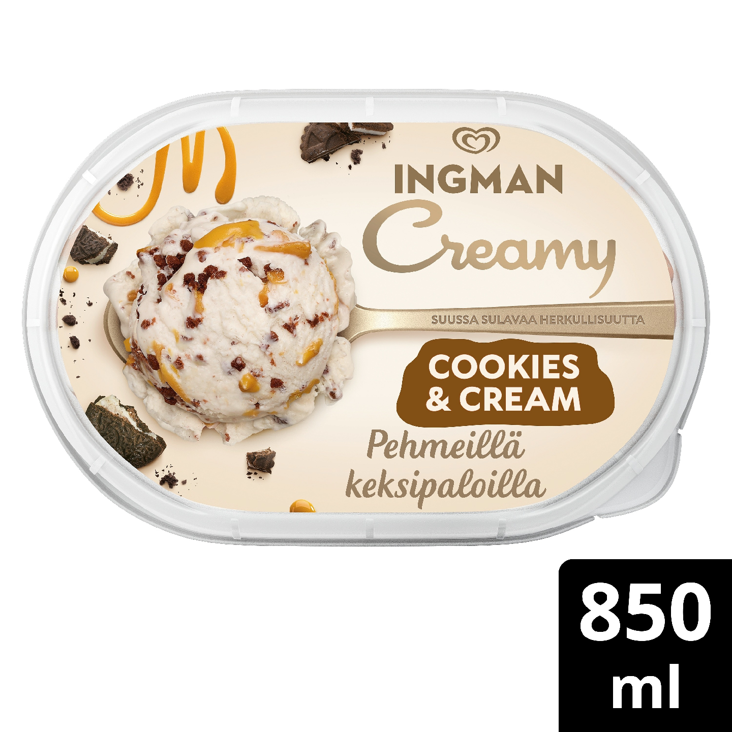 Ingman Creamy 850ml Cookies & Cream | K-Ruoka Verkkokauppa
