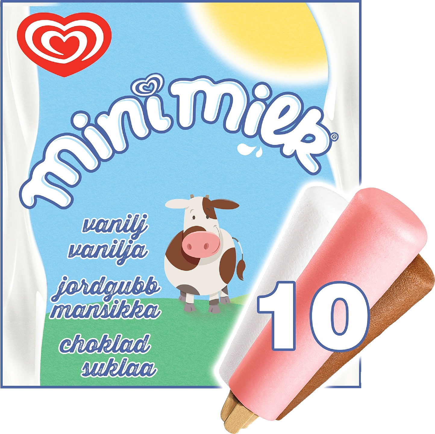 Mini Milk Jäätelö Monipakkaus 10kp 230ml suklaa,vanilja, mansikka ...