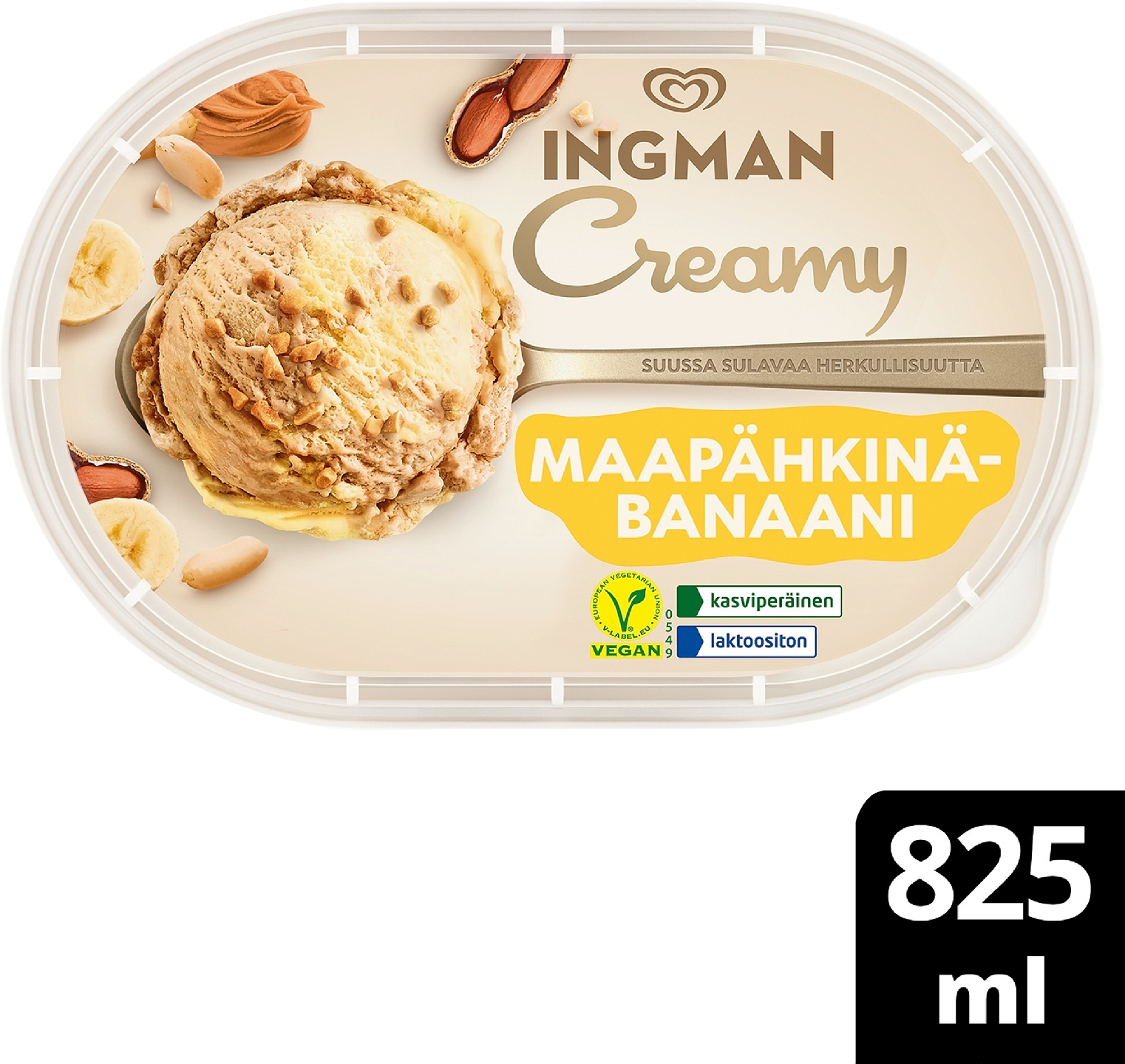 Ingman Maapähkinä-Banaani Jäätelö 825ml/442g | K-Ruoka Verkkokauppa